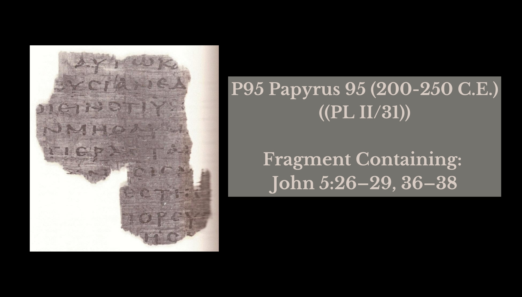 Evaluating Papyrus 95 (P95): A Textual and Paleographic Analysis of ...